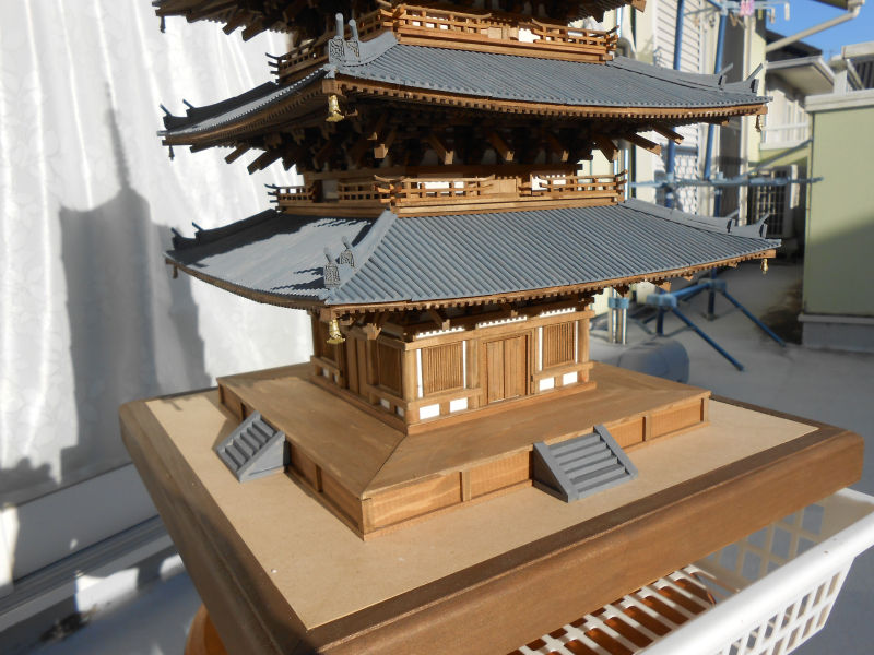 興福寺 五重塔(ウッディジョー)完成⑨ : ペーパークラフト三昧 興福寺 五重塔(ウッディジョー)完成⑨ : ペーパークラフト三昧