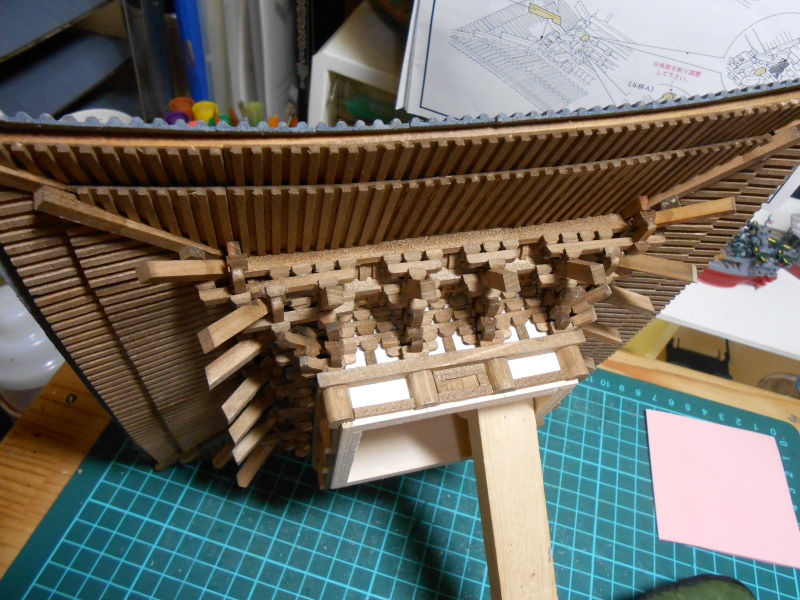 興福寺 五重塔(ウッディジョー)⑧ : ペーパークラフト三昧+模型 興福寺 五重塔(ウッディジョー)⑧ : ペーパークラフト三昧+模型
