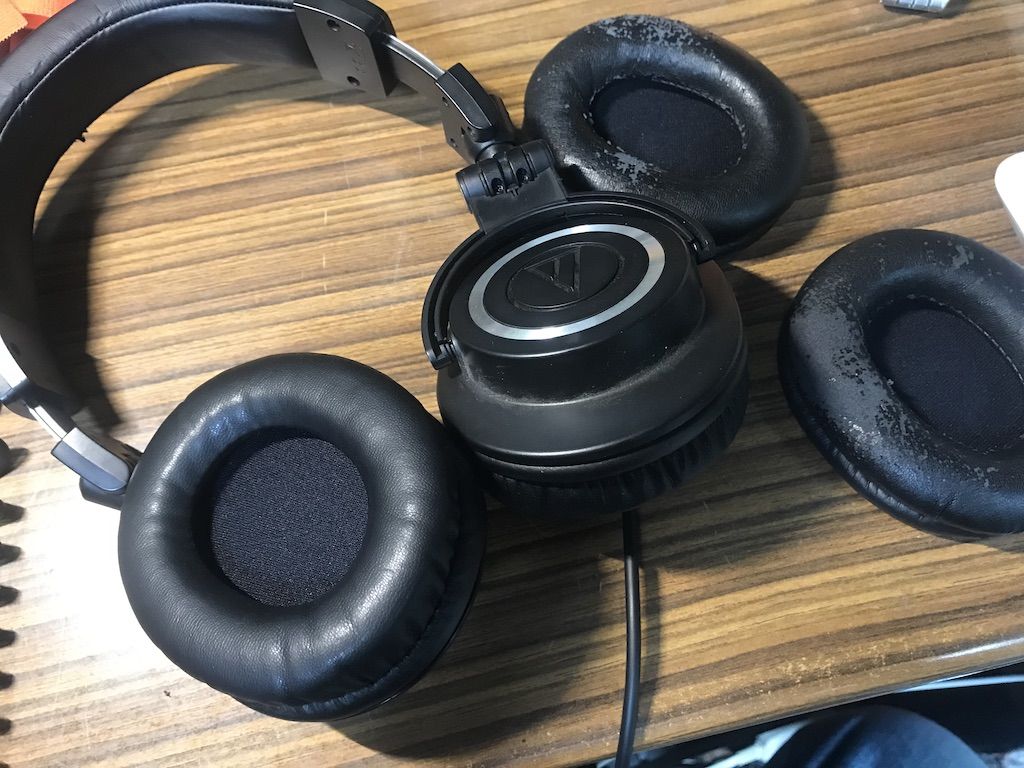 オーディオテクニカ HP-M50xBK 乳臭く 交換用 イヤーパッド HP オーディオテクニカ HP-M50xBK 乳臭く 交換用 イヤーパッド HP