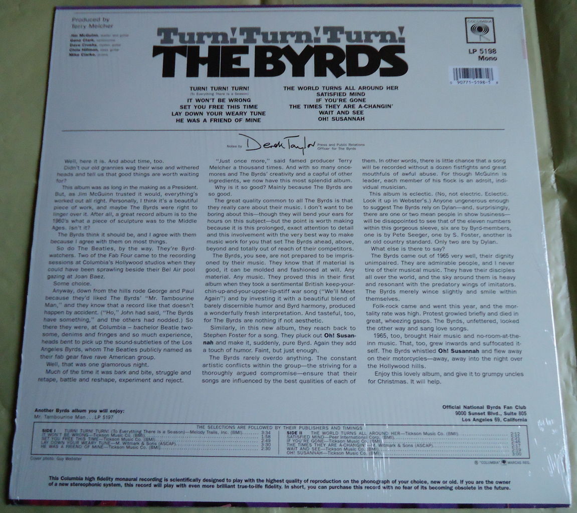 マーメイド号の紙ジャケだけじゃ生きてゆけない! : The Byrds