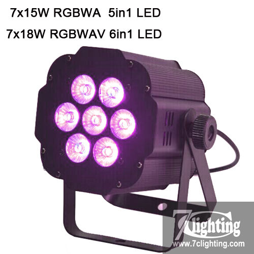 7x15W RGBWA LED Par,7x18W RGBWAV LED Par : 7clighting - 舞台照明サプライヤー