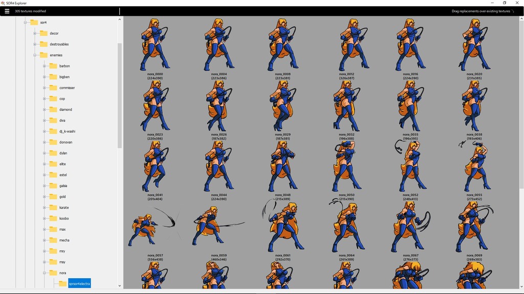 [PC] [Streets Of Rage 4 (ベア・ナックル4)] [Mod] Electra-Belle [Author : Fernalf] : ガノタでMod好きの抱き枕er