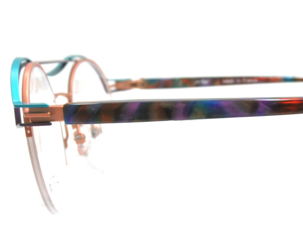 メイドが接客するメガネ屋 キャンディフルーツ オプティカル : 【J.F.Rey/JF2858】3色のメタルの層が美しい！丸型のハーフリムメガネ