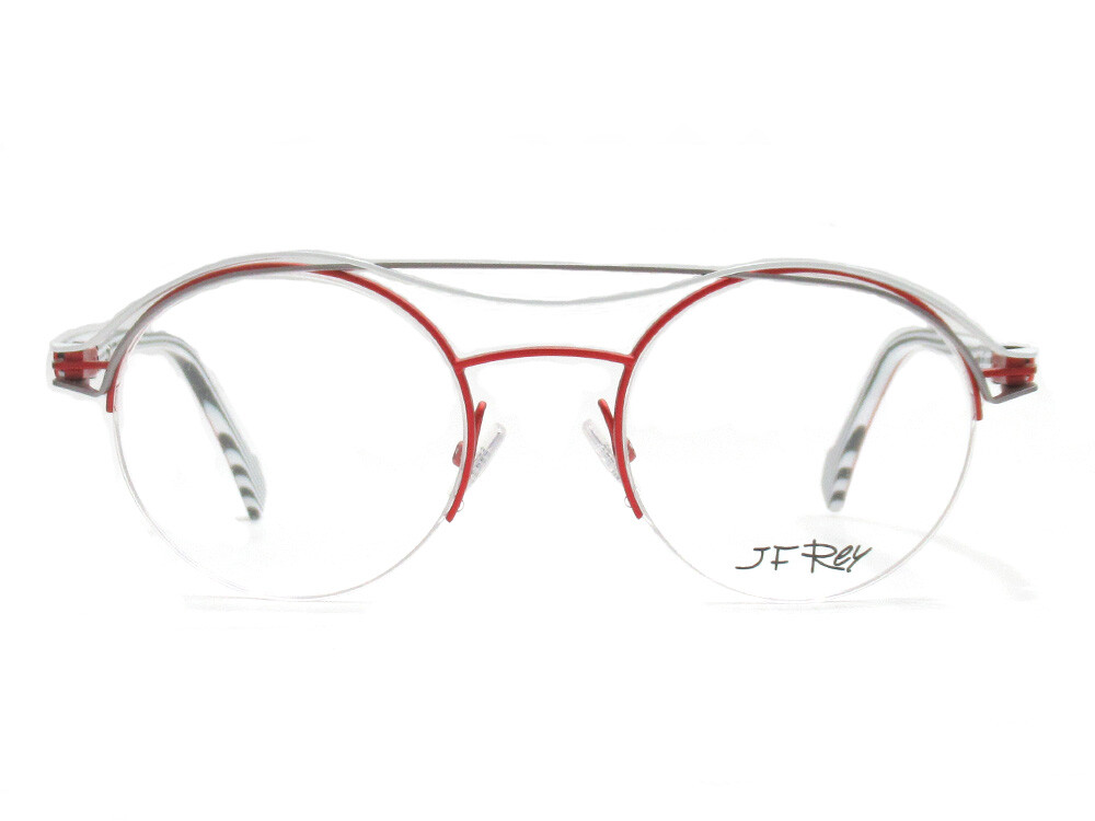 メイドが接客するメガネ屋 キャンディフルーツ オプティカル : 【J.F.Rey/JF2858】3色のメタルの層が美しい！丸型のハーフリムメガネ
