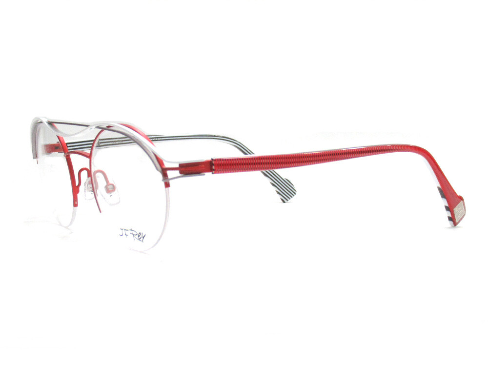 メイドが接客するメガネ屋 キャンディフルーツ オプティカル : 【J.F.Rey/JF2858】3色のメタルの層が美しい！丸型のハーフリムメガネ