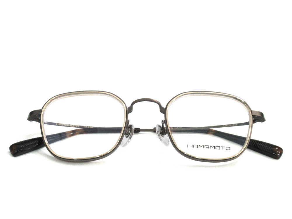メイドが接客するメガネ屋 キャンディフルーツ オプティカル : 【HAMAMOTO】新入荷ゴールド×アンティークブラウンがお洒落なウェリントン【HT-358】