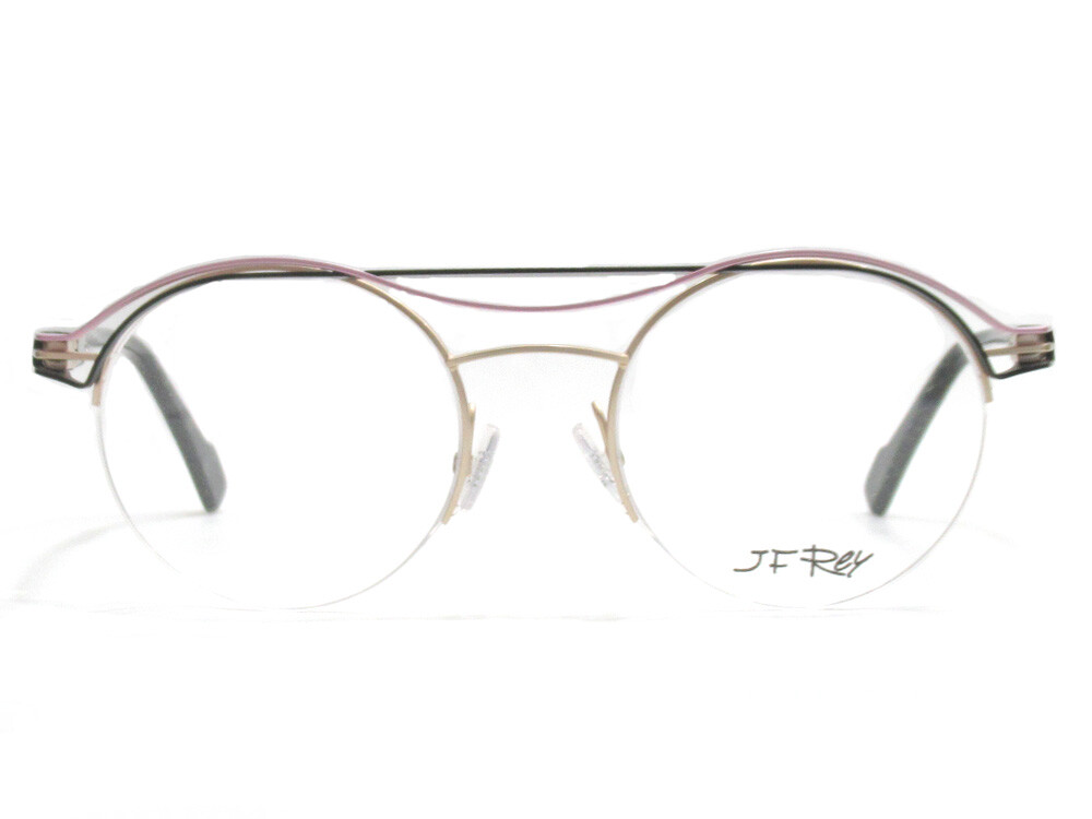 メイドが接客するメガネ屋 キャンディフルーツ オプティカル : 【J.F.Rey/JF2858】3色のメタルの層が美しい！丸型のハーフリムメガネ
