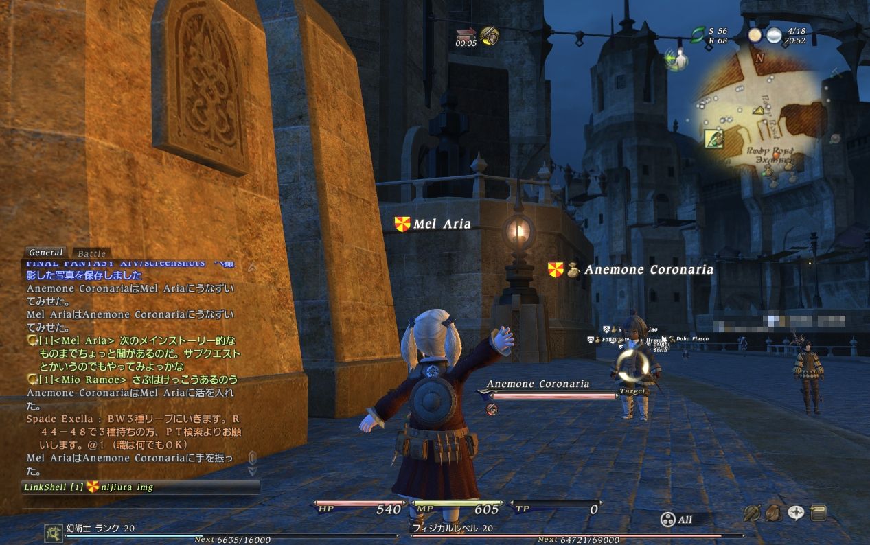 メルメルダイアリー : FF14 幻術士R20クラスクエスト！ 「木霊が務め」なのだ！