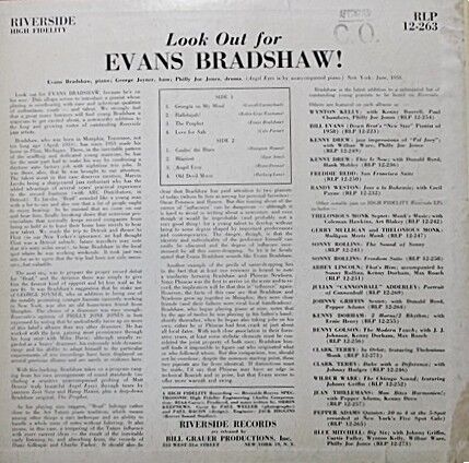 退屈な日々のジャズ:LOOK OUT FOR EVANS BRADSHAW!