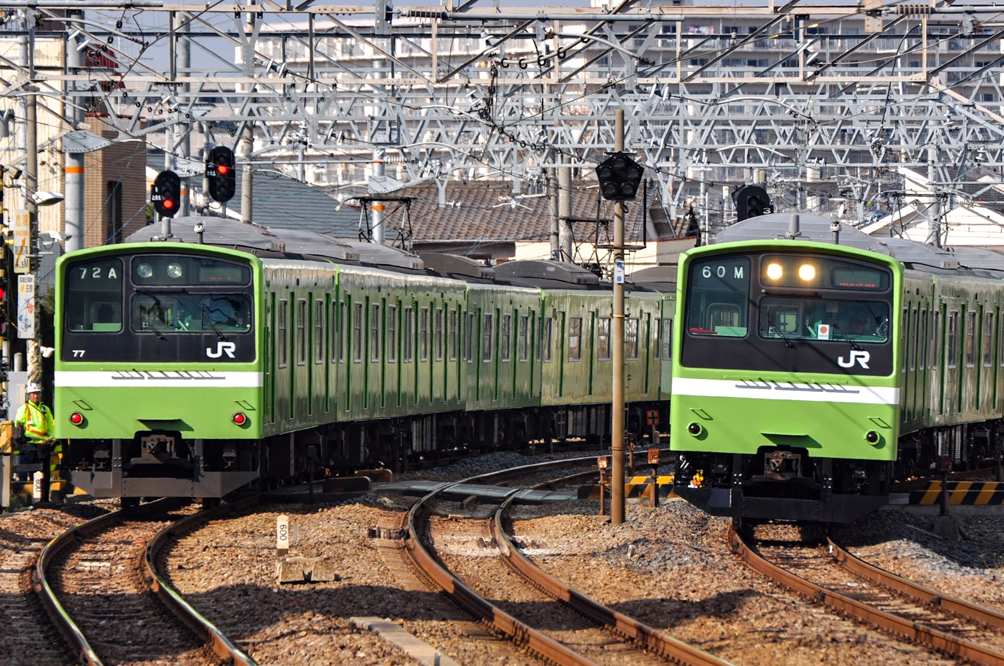 1/21 201系LB13→ND622編成 吹田出場 : 緑色の郊外電車(2019～)