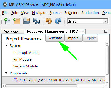 MCC (MPLAB Code Configurator) 使い方3 ADC設定2 : MPLAB X IDE, XC16,XC8 コンパイラの使い方