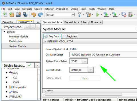 MCC (MPLAB Code Configurator) 使い方2 ADC設定1 : MPLAB X IDE, XC16,XC8 コンパイラの使い方