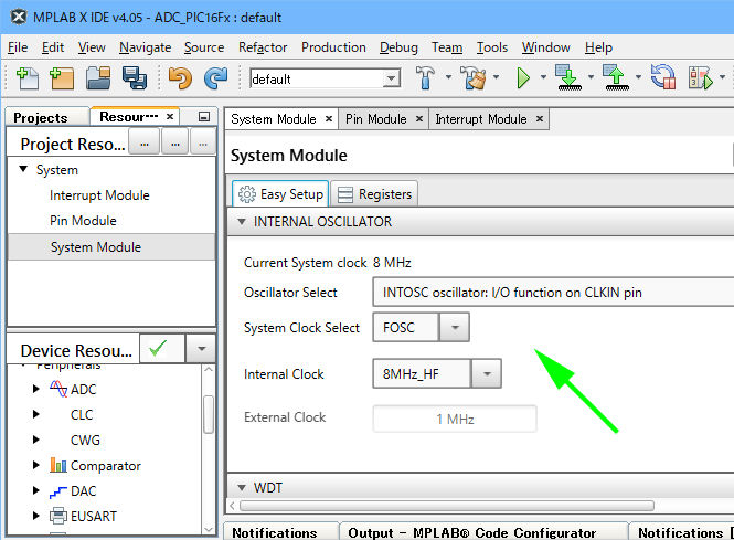 MCC (MPLAB Code Configurator) 使い方2 ADC設定1 : MPLAB X IDE, XC16,XC8 コンパイラの使い方