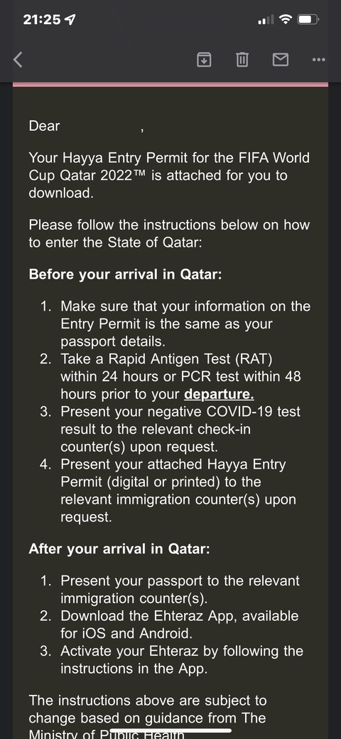 Hayya Entry Permit for the FIFA World cup Qatar 2022 : OldNew