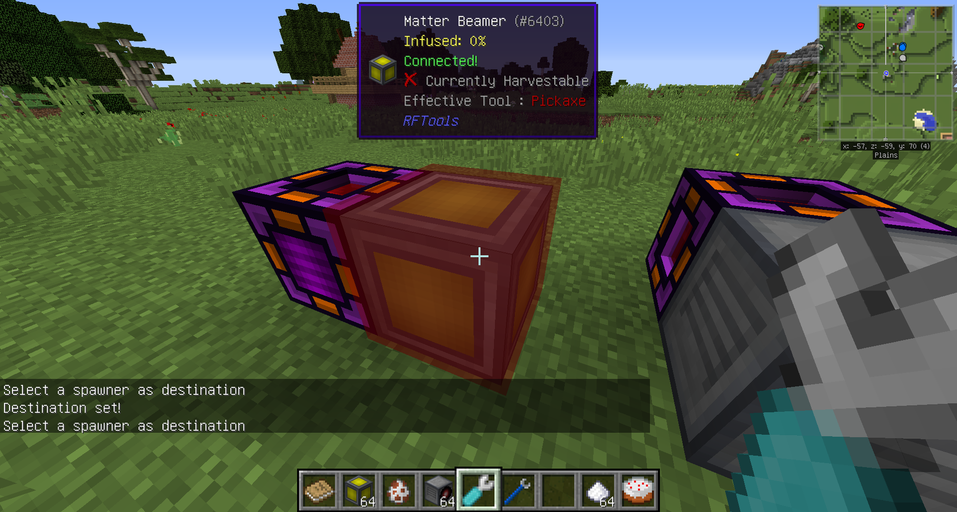 sora_sukeのminecraft : [RFTools1.1x-6.01]Spawnerの使い方と非バニラMobをスポーンさせる[1.10.2]