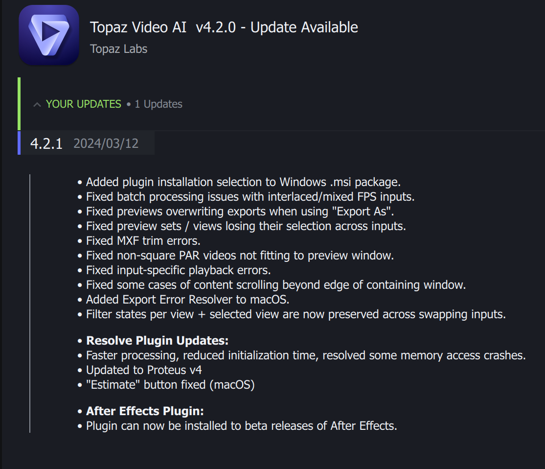 Topaz Video AI v4.2.1 : Computer with Audio/Visual