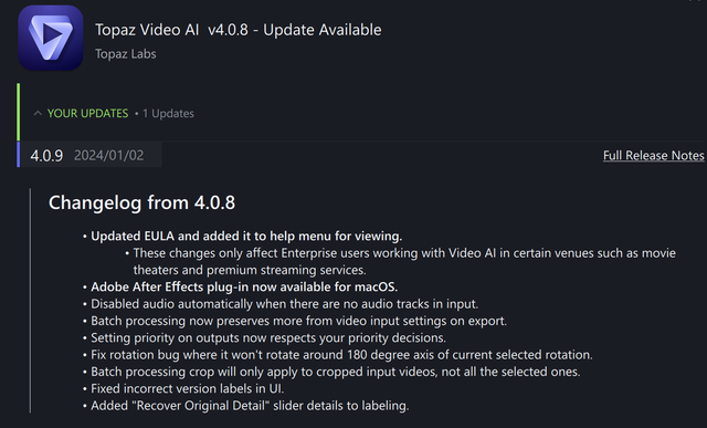 Topaz Video AI v4.0.9 : Computer with Audio/Visual