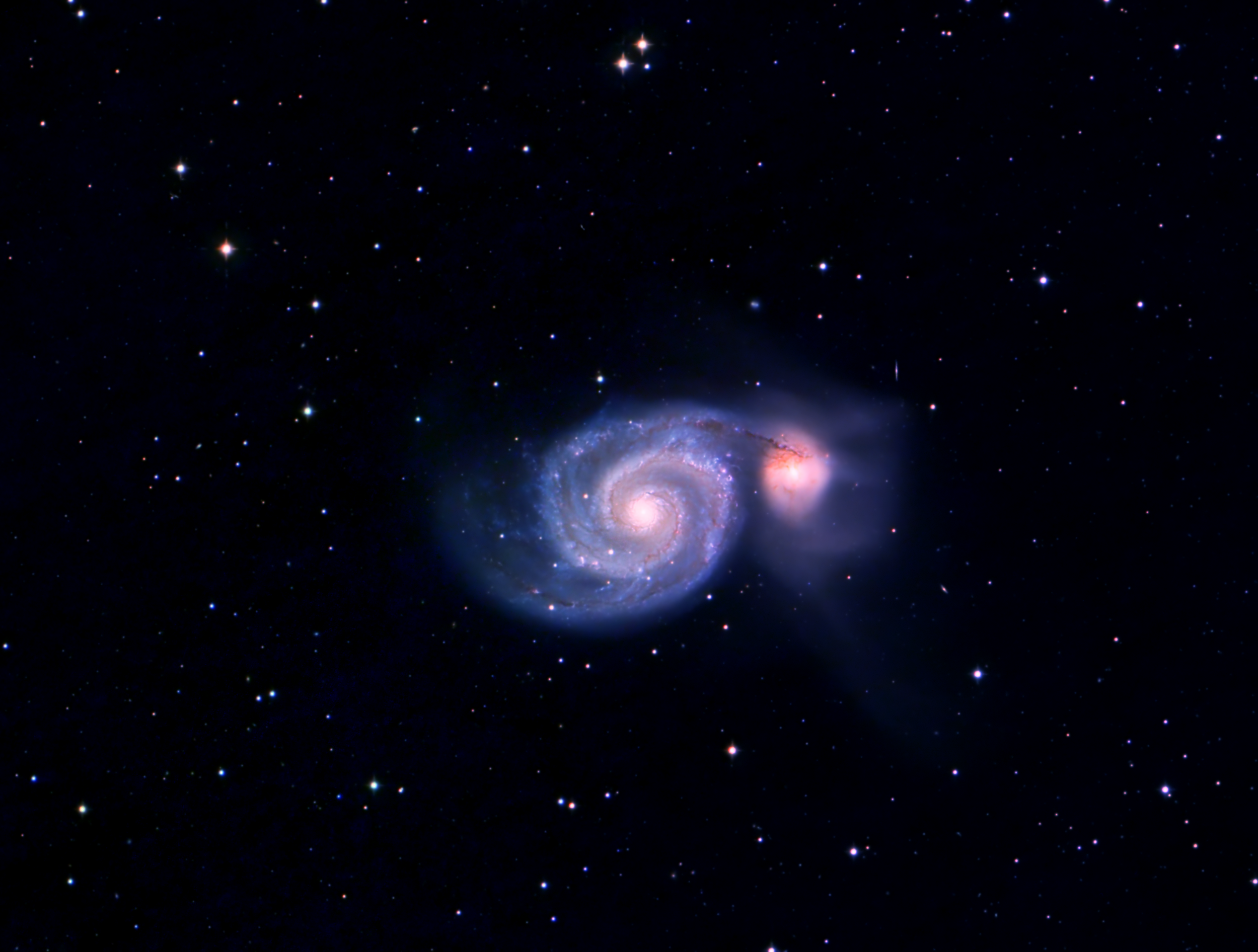 M51銀河 近赤外モノと組み合わせて : satoshiの天文部屋