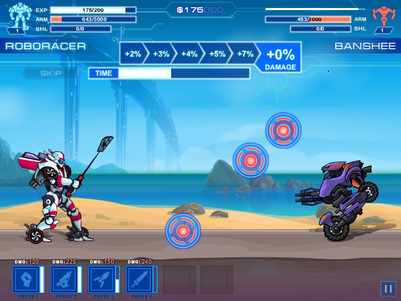 Robo Racing 2：ロボットに変形できる車が弾を避けずに突っ込んで打ち合いするシューティング : みゅみゅゲー記