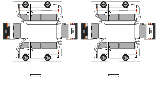 ペーパークラフト トヨタ・ハイエース 100系 バン後期型 : Nahanのペーパークラフトブログ