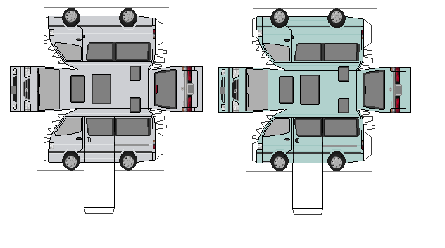 ペーパークラフト トヨタ・ハイエース 100系 ワゴン最終型 : Nahanのペーパークラフトブログ