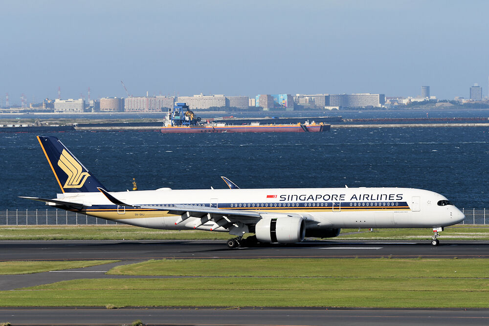 Wing works -2nd Stage-:SIA Airbus A350-941 9V-SHJ(2024.5.11)