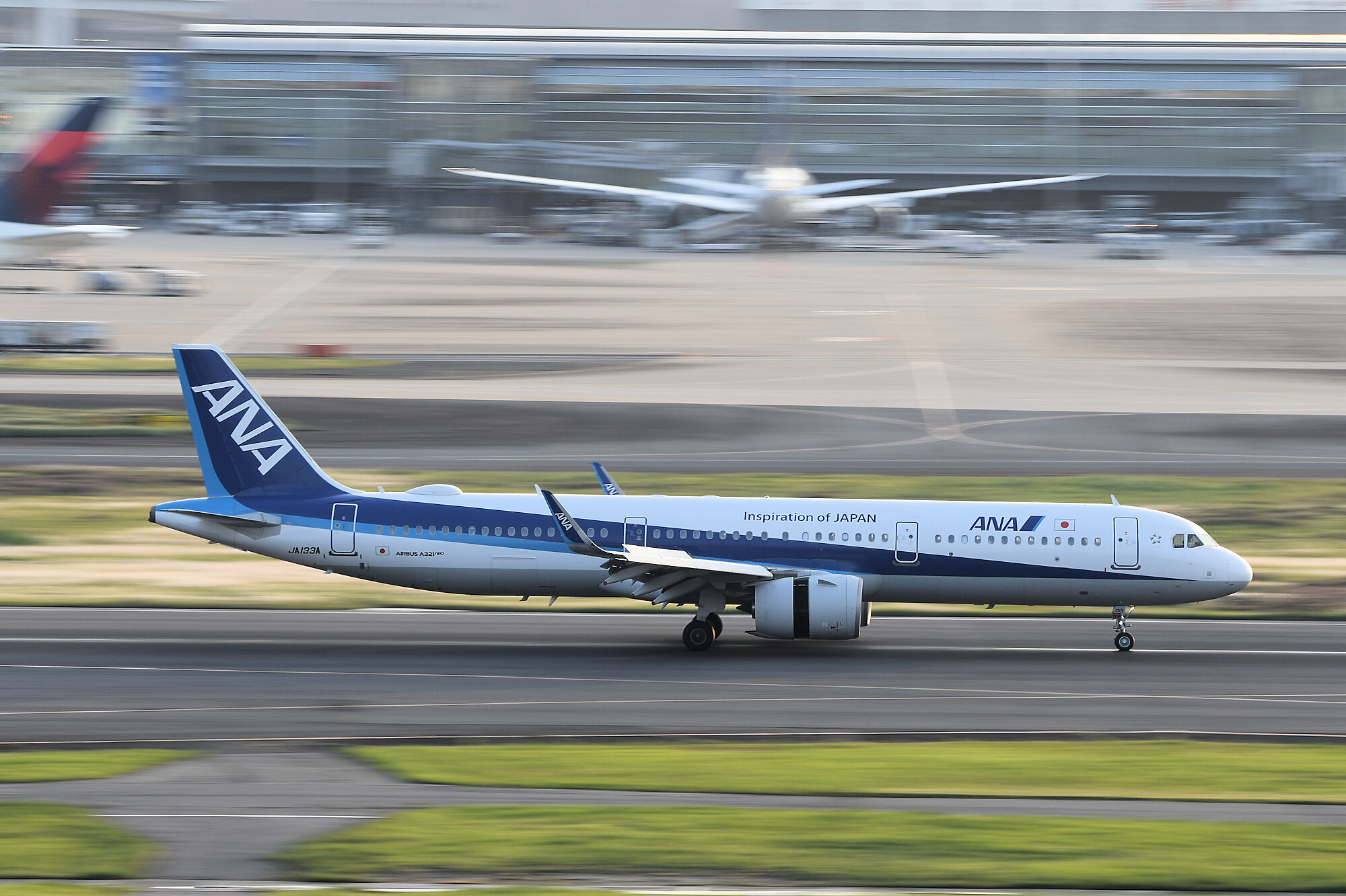 Wing works -2nd Stage-:ANA Airbus A321-272N JA133A(2025.5.4)