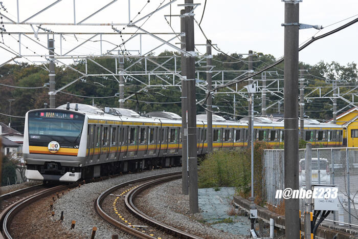 なんびーの週末鉄 本館 : 2024.11.10. 南武線E233系「川崎市市制100周年記念」HM付