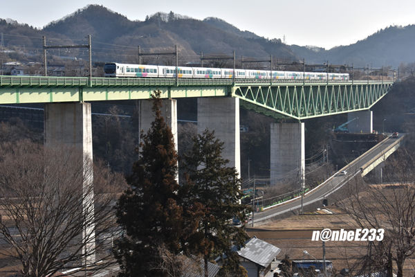 なんびーの週末鉄 本館 : 2/24 新桂川橋梁 E257系・E351系・189系ほか