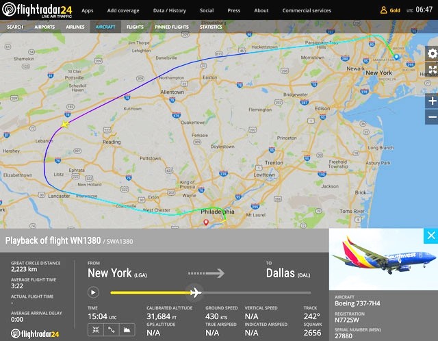 北の国から猫と二人で想う事 livedoor版:サウスウエスト航空WN1380便 飛行中にエンジン爆発?