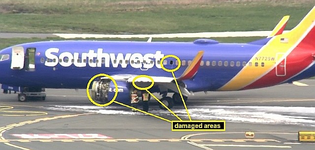 北の国から猫と二人で想う事 livedoor版:サウスウエスト航空WN1380便 飛行中にエンジン爆発?