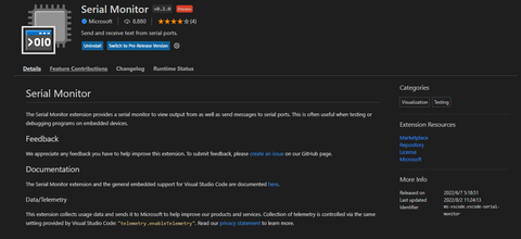 VSCodeのSerial monitor : ねこめしのよなよな工房ブログ