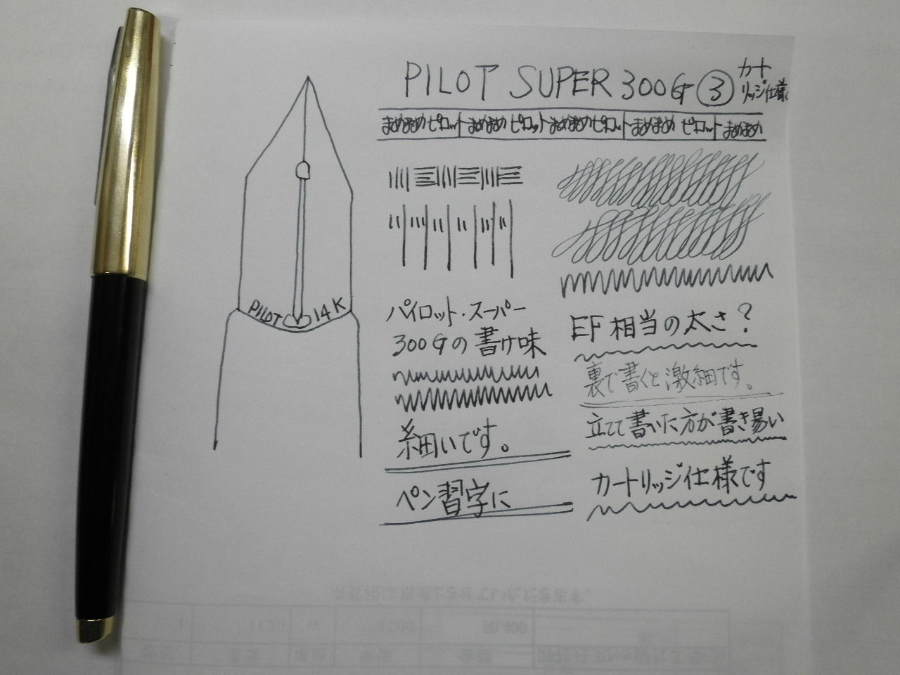 万年筆おやじの備忘録 : 「PILOT SUPER-300G祭り」その③