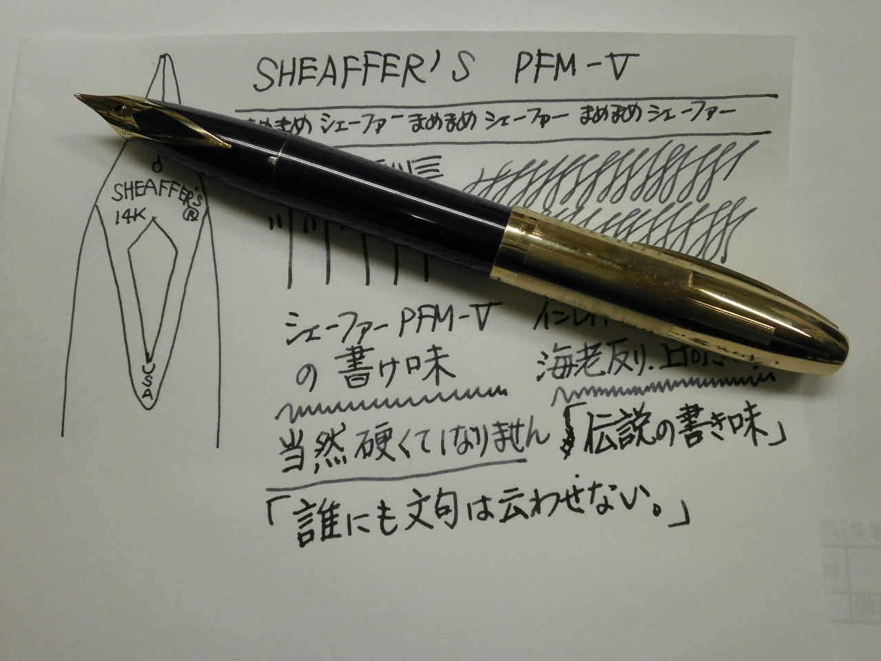 万年筆おやじの備忘録 : SHEAFFER PFM-Ⅴ②