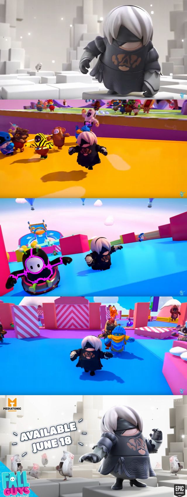 「Fall Guys」とニーアオートマタがコラボ決定！2Bスキンが6月18日より配布開始！ : オタク.com －オタコム－