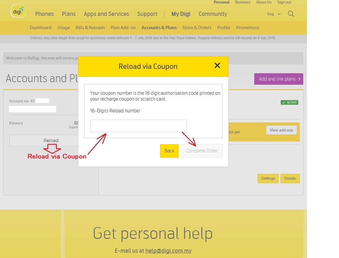 Digi PrePaidをネットでTopUpする : Blog of FireFOX