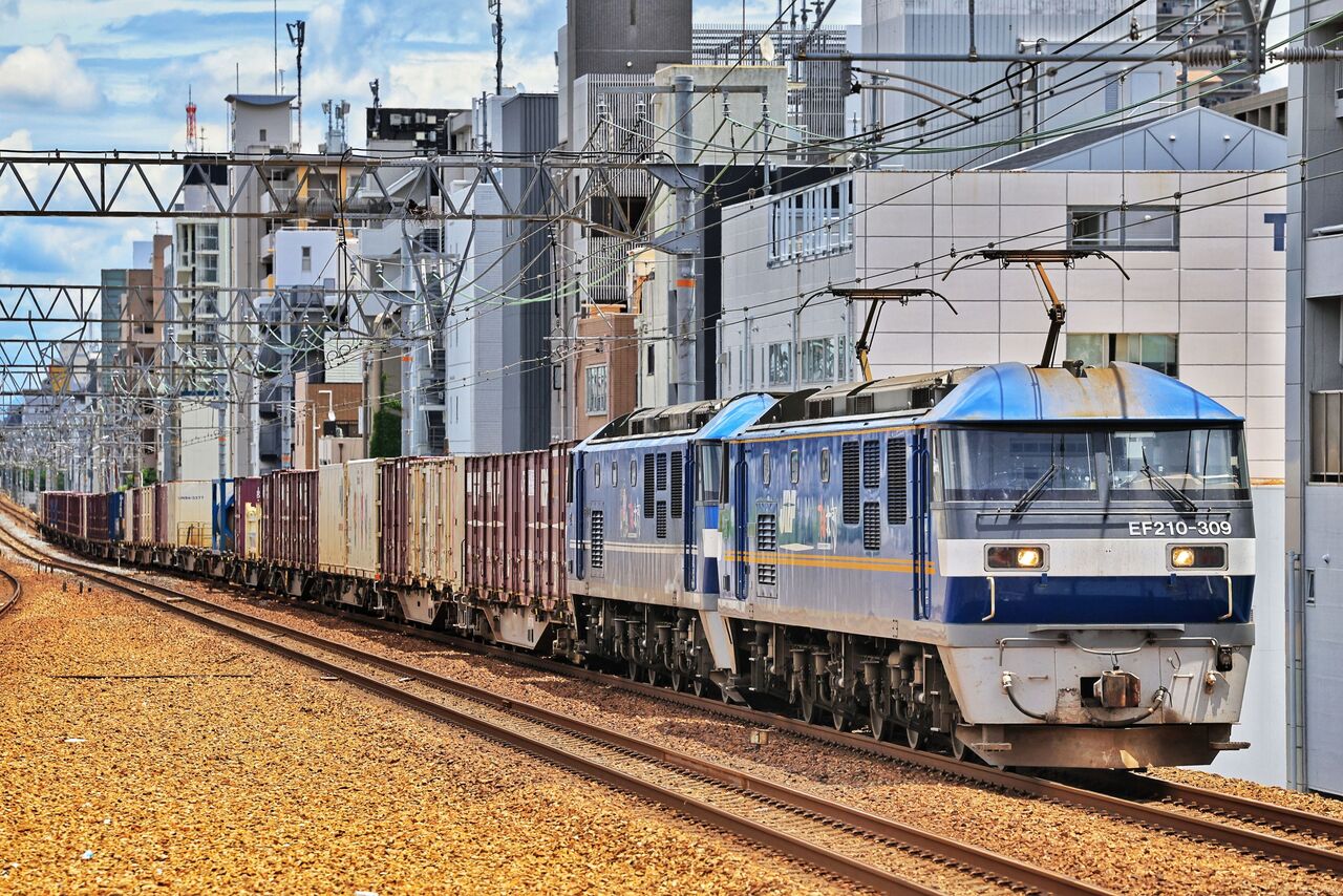JR貨物 EF210-309号機＋ムドEF210-3号機 2077レ : 鐵道写真公開所 参号機