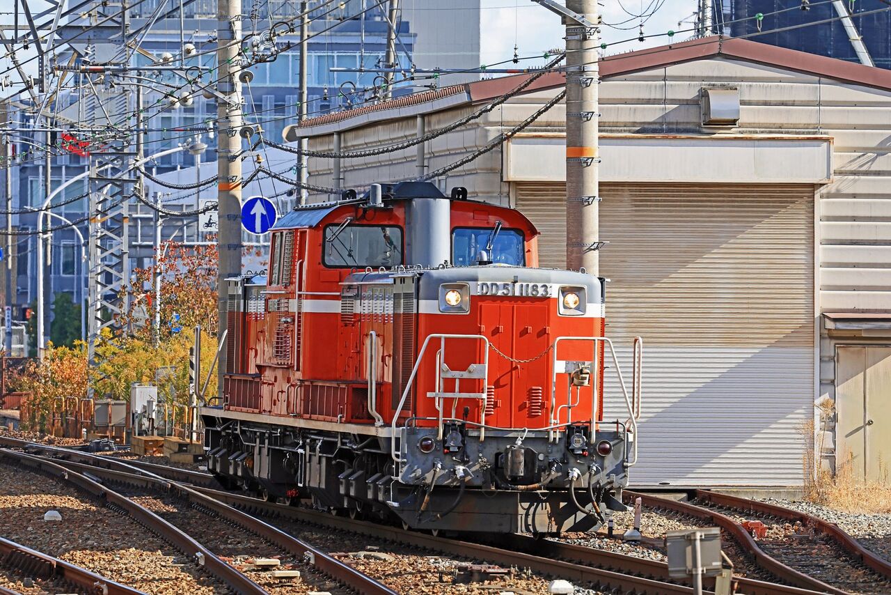 JR西日本 DD51-1183号機 単機「網干訓練」＠尼崎駅 : 鐵道写真公開所 参号機