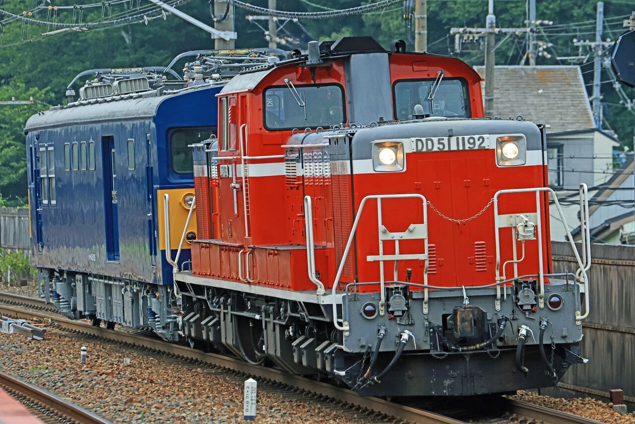JR西日本 クモヤ145-1051 ST51編成 DD51-1192号機牽引 「配給」＠山科駅 : 鐵道写真公開所 参号機