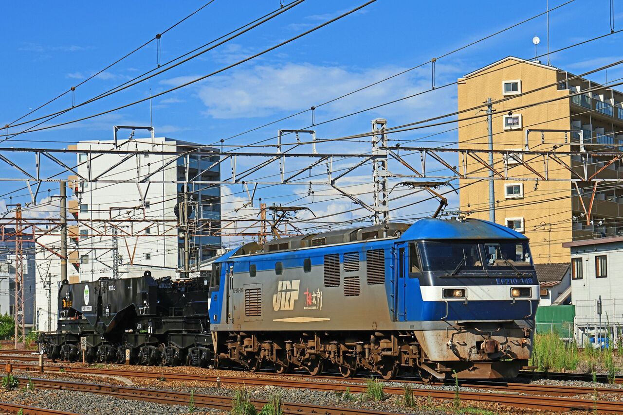 日本通運 シキ800形シキ801B 送込み回送 JR貨物 EF210-148号機牽引＠東淀川駅 : 鐵道写真公開所 参号機