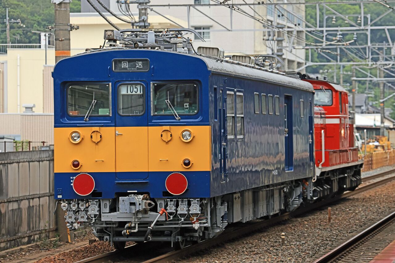 JR西日本 クモヤ145-1051 ST51編成 DD51-1192号機牽引 「配給」＠山科駅 : 鐵道写真公開所 参号機