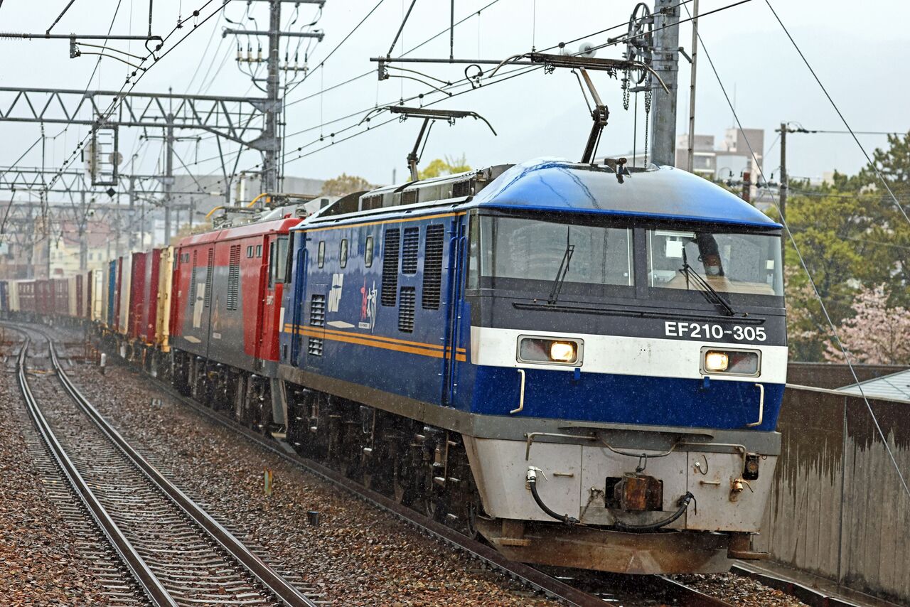 JR貨物 EF210-305号機 無動EH500-73号機 2070レ : 鐵道写真公開所 参号機