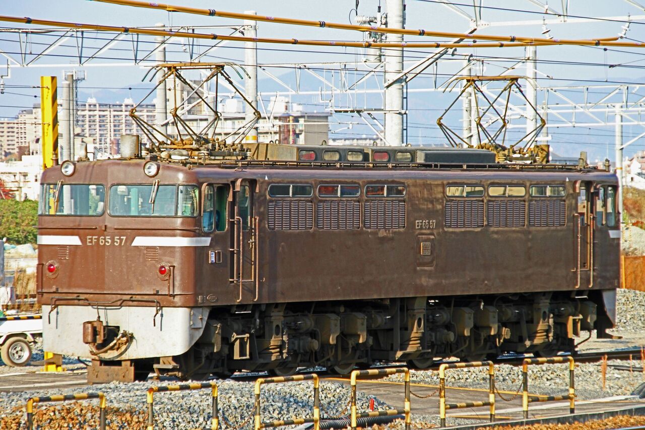 JR貨物 EF65-57号機 ぶどう色2号 : 鐵道写真公開所 参号機