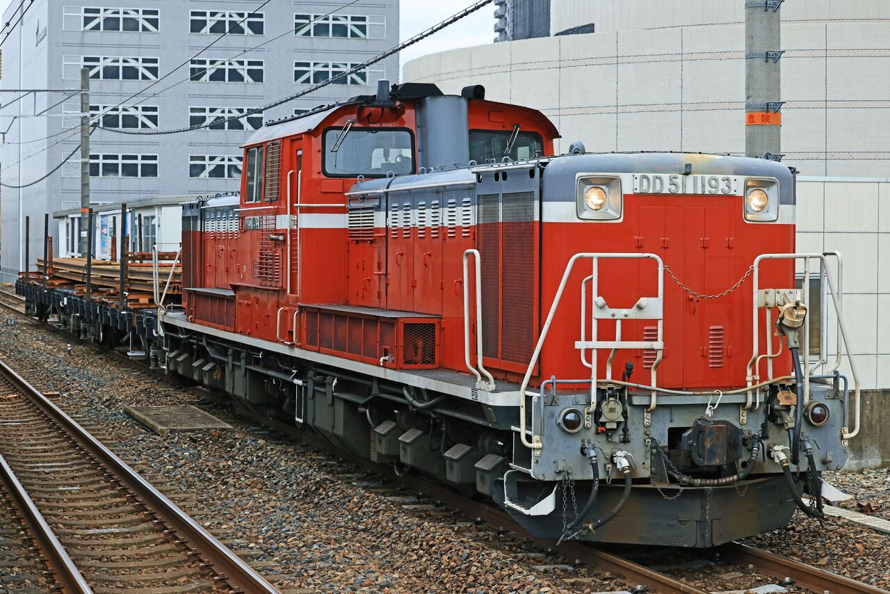 JR西日本 DD51-1193号機＋チキ2両 「鷹取工臨」 : 鐵道写真公開所 参号機