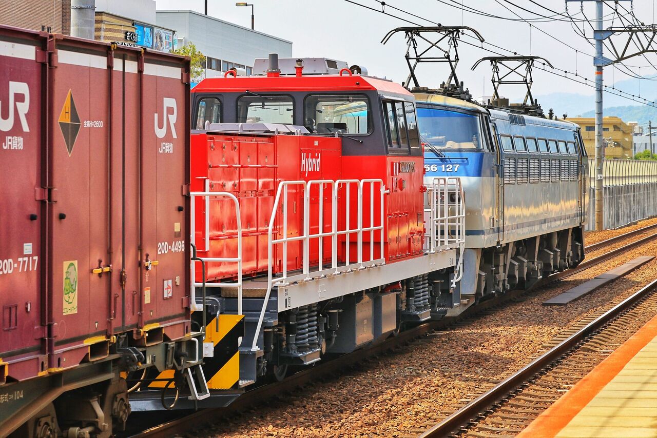 JR貨物 EF66-127号機＋HD300-25号機 無動力回送 : 鐵道写真公開所 参号機