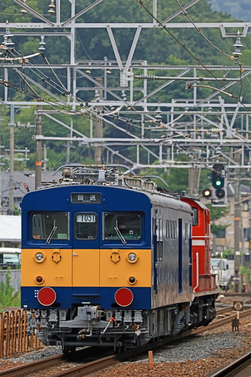 JR西日本 クモヤ145-1051 ST51編成 DD51-1192号機牽引 「配給」＠山科駅 : 鐵道写真公開所 参号機