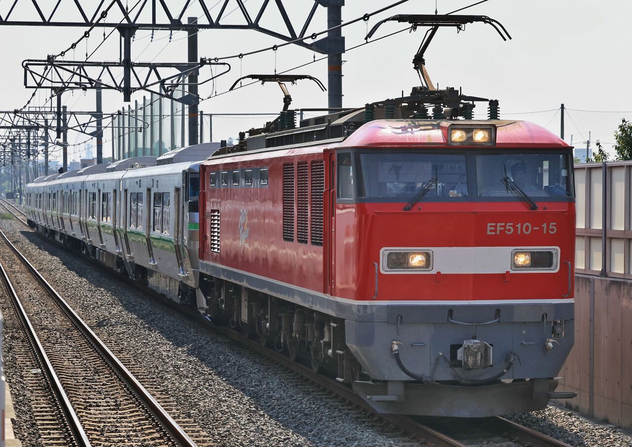 JR北海道 733系4000番台B4207＋4107編成 甲種輸送 JR貨物 EF510-15号機牽引 : 鐵道写真公開所 参号機