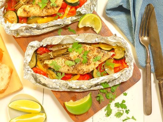 Steamed Asian fish packet with lemongrass -Recipe No.1626- 【English ...