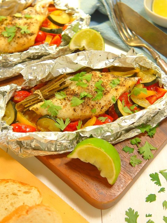 Steamed Asian fish packet with lemongrass -Recipe No.1626- 【English ...