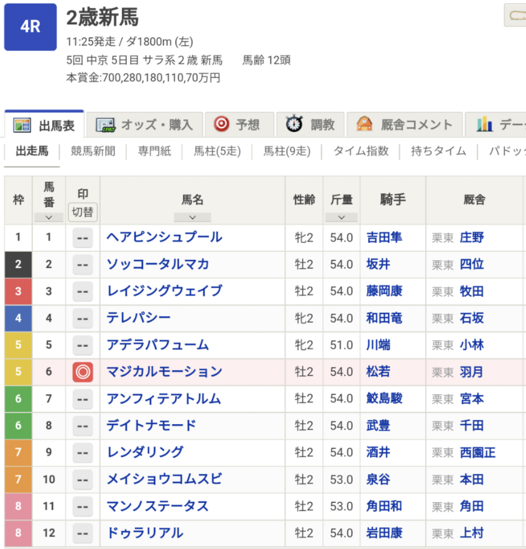 2022年09月19日の出走馬 : お馬さんに癒されたいなぁ